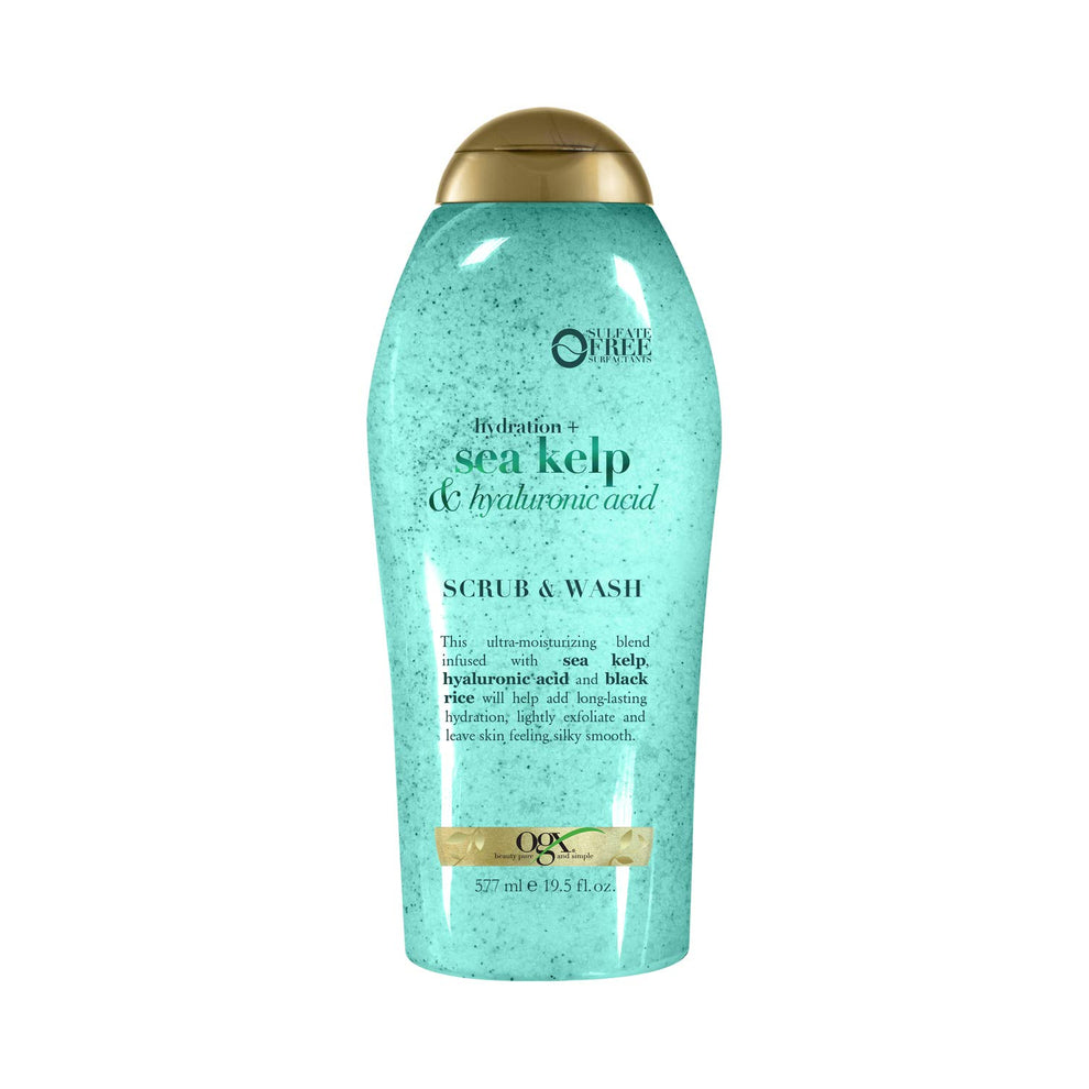 OGX Gel douche gommant Sea kelpt & Hyaluronic Acid – Nubian Beauty