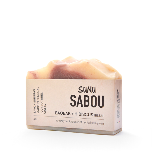 SUNU SABOU Savon Baobab + Hibiscus – Nubian Beauty