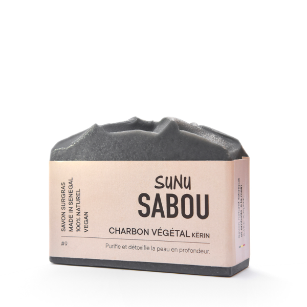 SUNU SABOU Savon détoxifiant au Charbon Végétal – Nubian Beauty